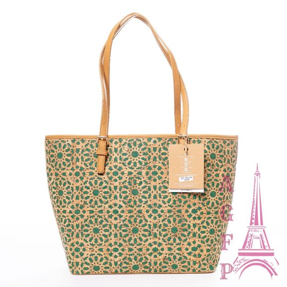 Miztique | Bags | Miztique Laser Cut Boho Cork Tote Large Handbag ...